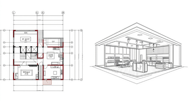 Retail Shop Drawing Services for Store Fixtures | McLine Studios